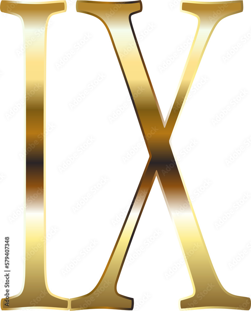 Gold Roman Numerals. Elegant ancient number golden luxury math for ...