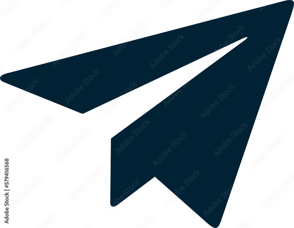 Paper airplane icon for sending messages in UI design and web ...