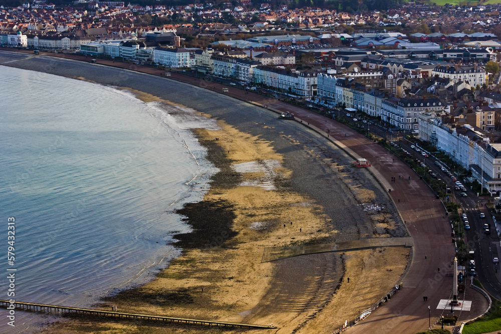 Overlooking The Parade and it's wide curving Victorian promenade along ...