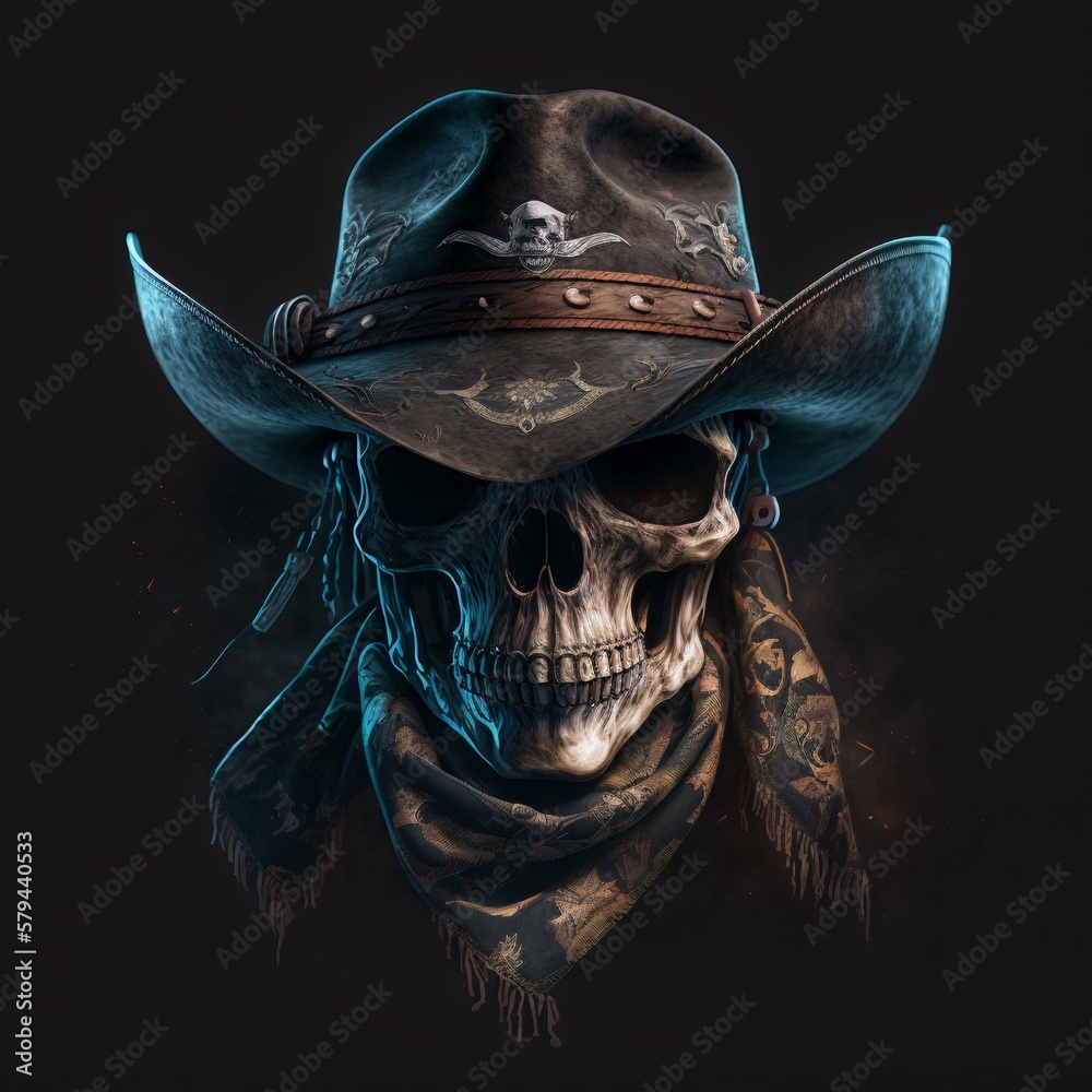The Western Gunslinger A Highly Detailed Digital Art Portrait, AI ...