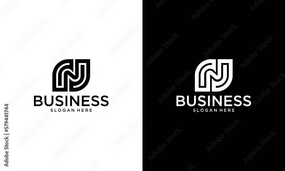letter symbol N line art modern minimalist logo Stock Vector | Adobe Stock