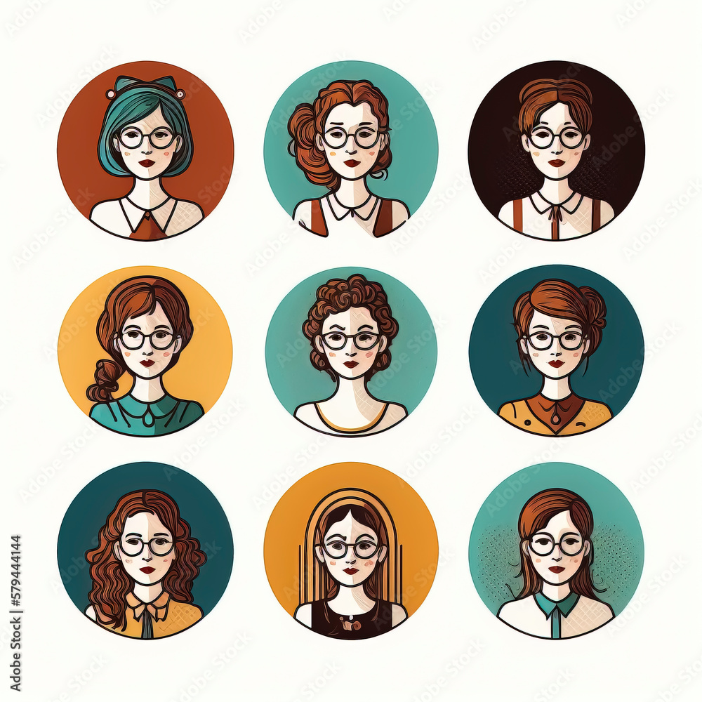 User Avatar Illustration: A Diverse Collection of Profile Icons ...