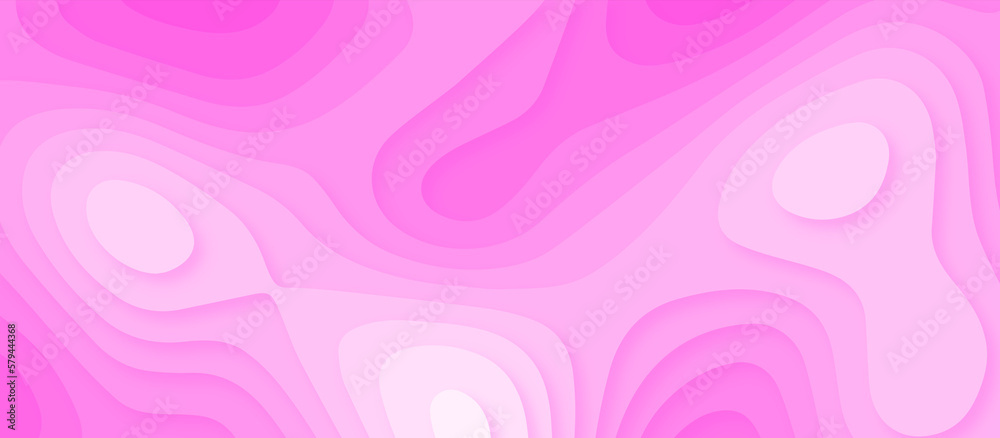 Papercut abstract background with pink colour smooth gradient Vector ...