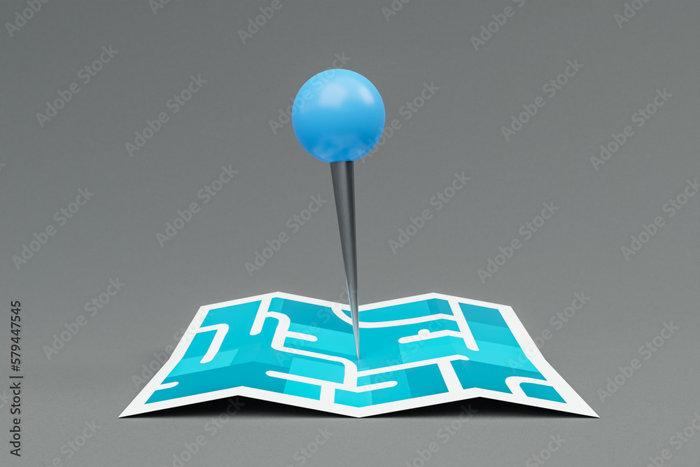 blue location pin mark on street map icon; travel and navigation ...