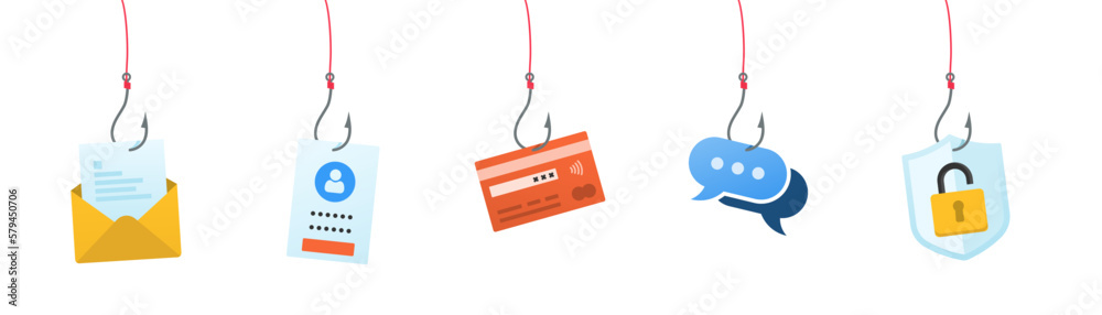 Cyber crime, phishing, stealing personal data. Cyber fraud and online ...