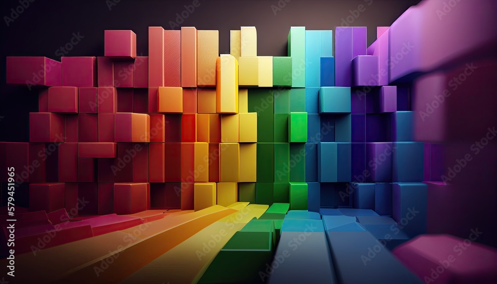 LGBT Community Pride Background Illustration, Rainbow Flag Colors ...