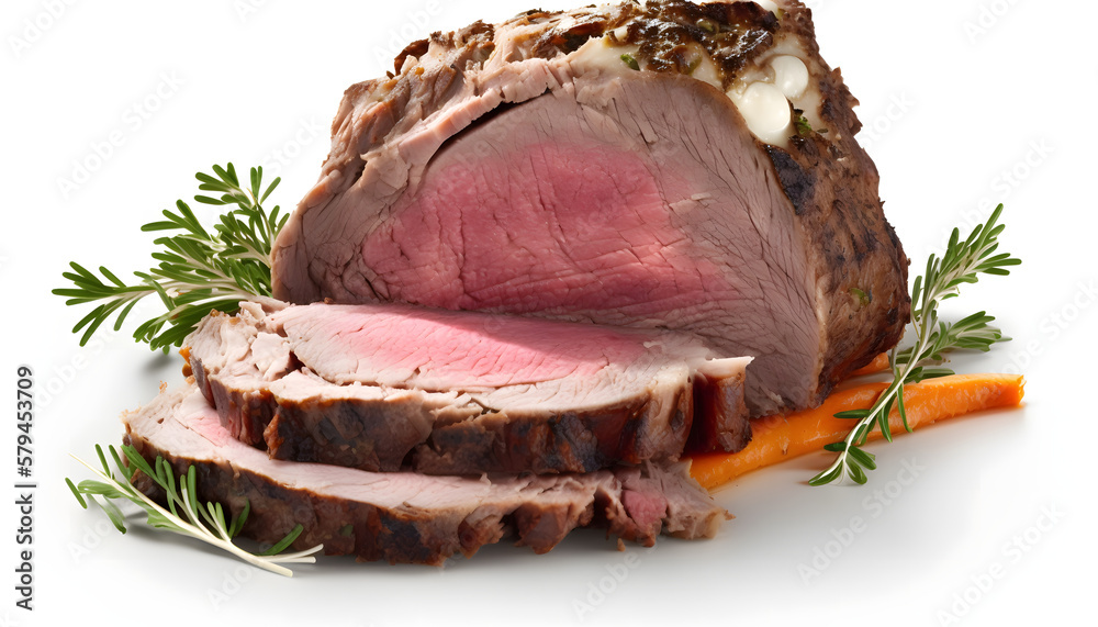 red meat, beef isolated on a white background for the composition of ...