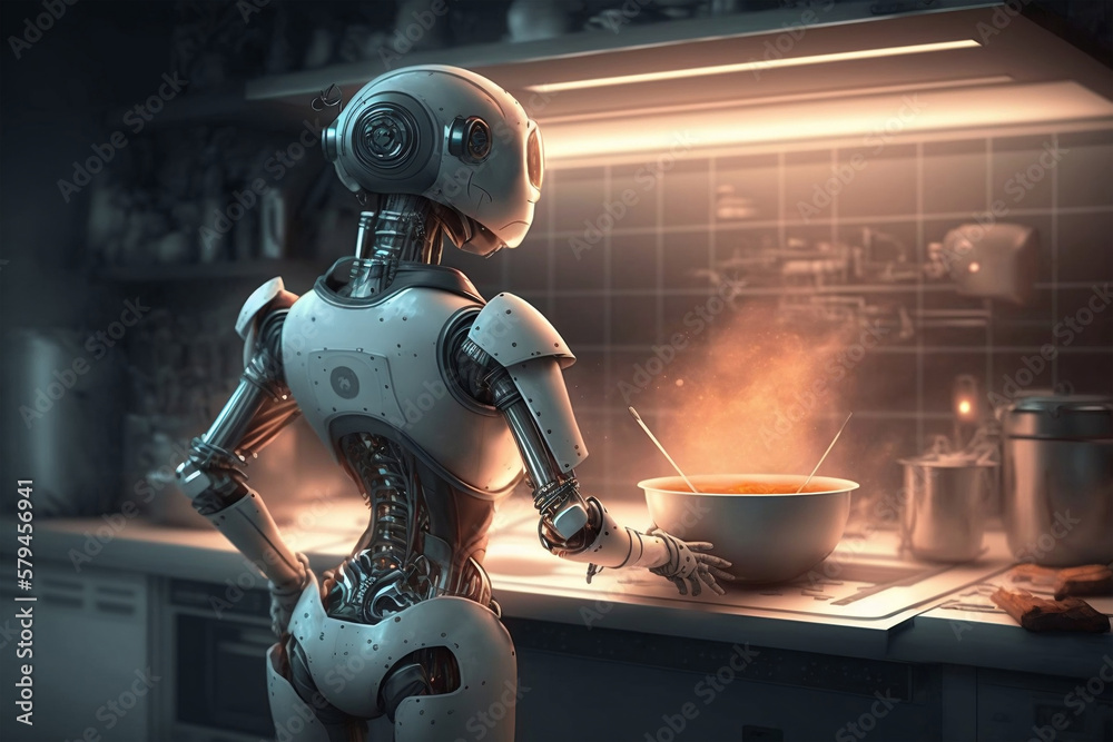 cooking robot artificial intelligence to cook food in futuristic ... cooking robot artificial intelligence to cook food in futuristic ...