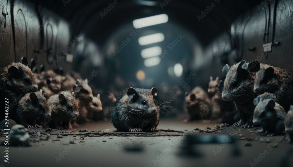 ภาพประกอบสต็อก rat plague, lot of rats, bunch of rats, rats in metro ...