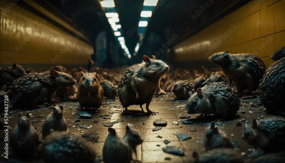rat plague, lot of rats, bunch of rats, rats in metro, rats invasion ...