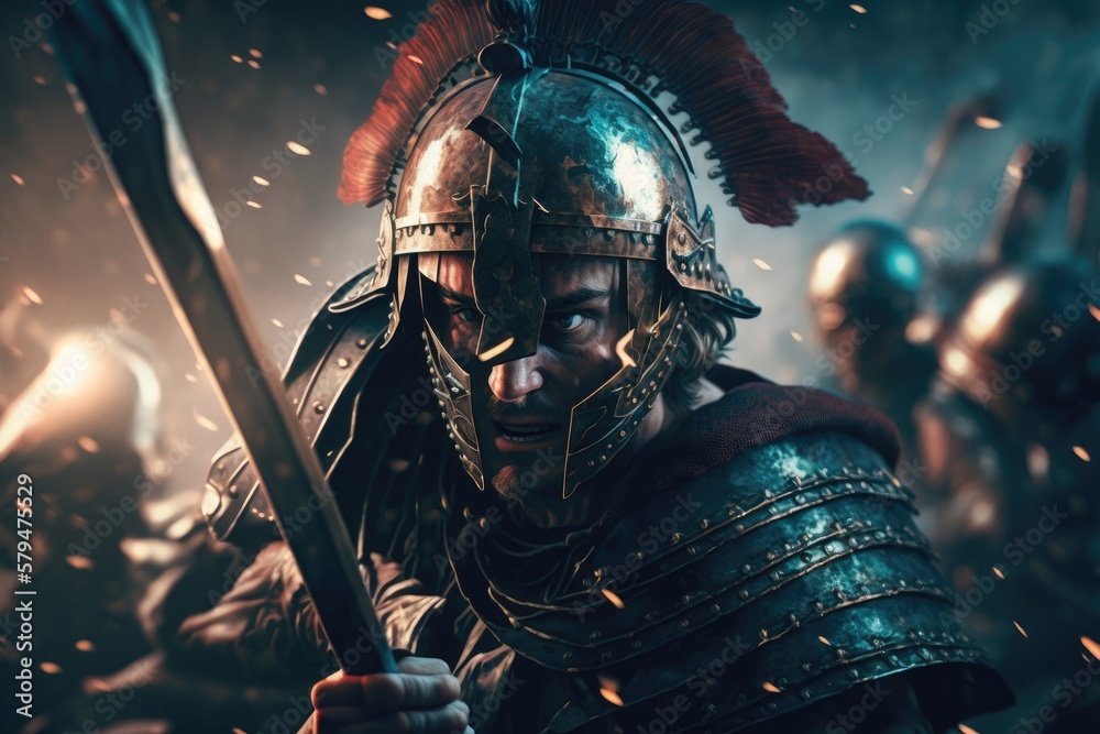 Alexander the Great Charging into Battle. Legendary Battle in Ancient ...