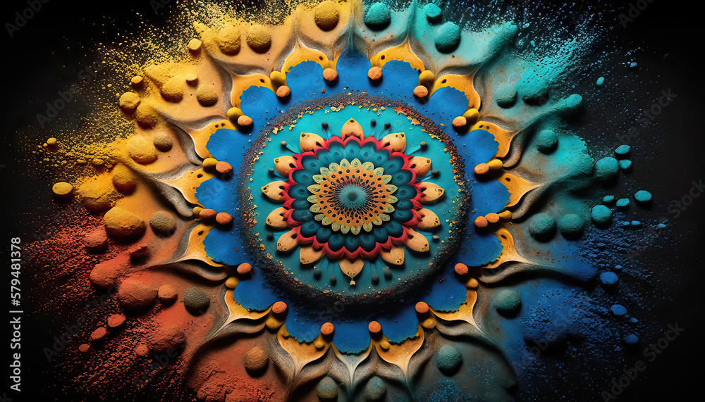 AI generated background with Indian festival dussehra, showing golden ...