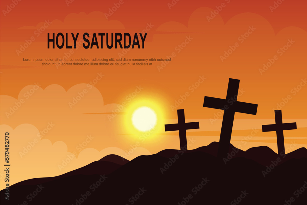 Holy Saturday background. Stock Vector | Adobe Stock