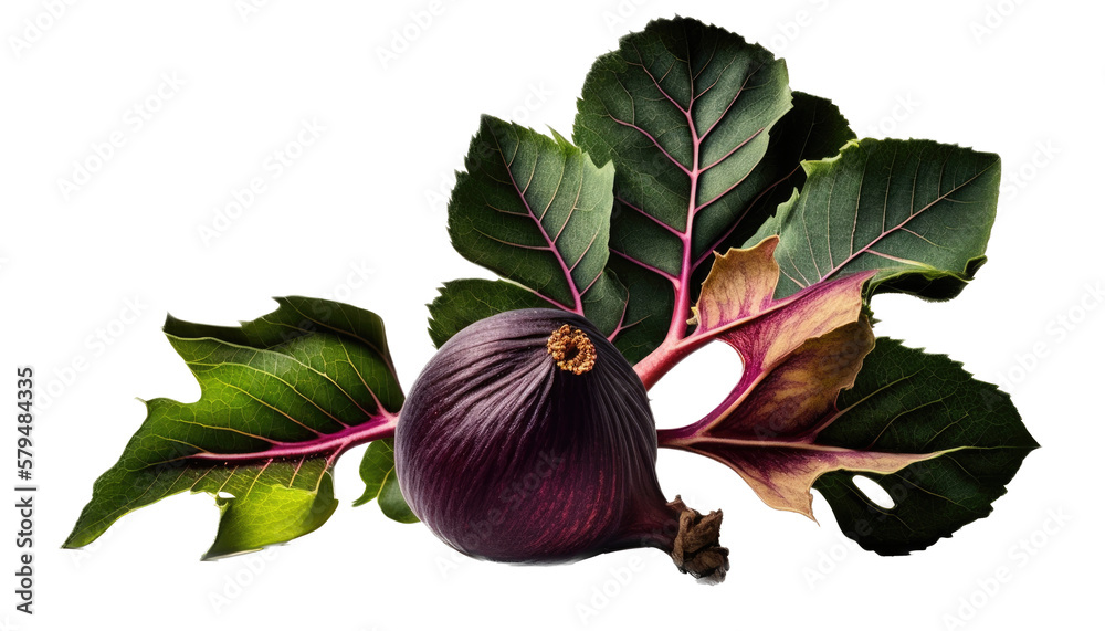isolated deep purple figs, with leaves, summer, mission figs ...
