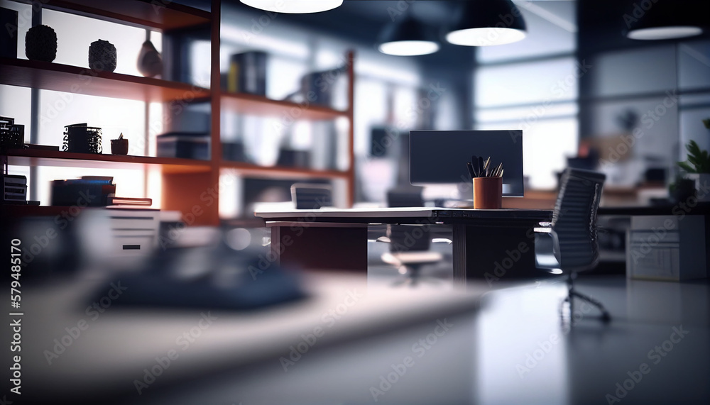 De-focused office background, blurred background, Generative AI Stock ...