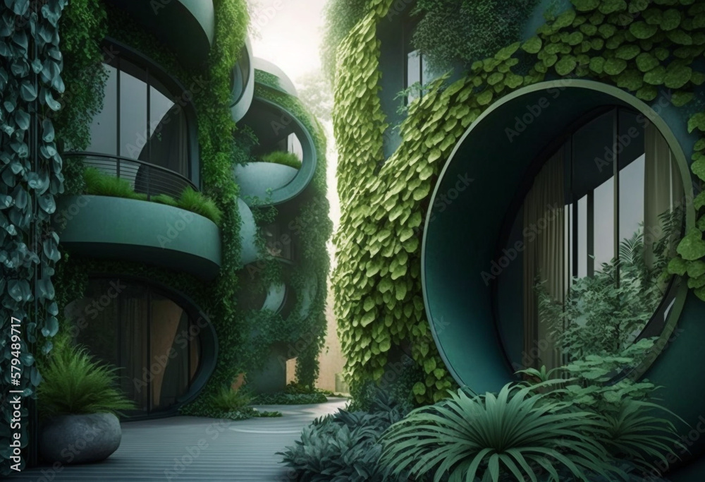 Ai-Generated Render of a Modern, Sustainable, Eco-Friendly Vertical ...