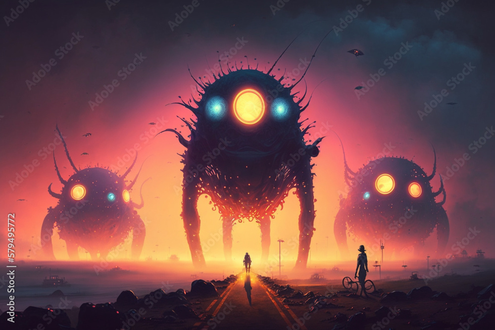 A post-apocalyptic world ruled by aliens. Futuristic fantasy. Horrible ...