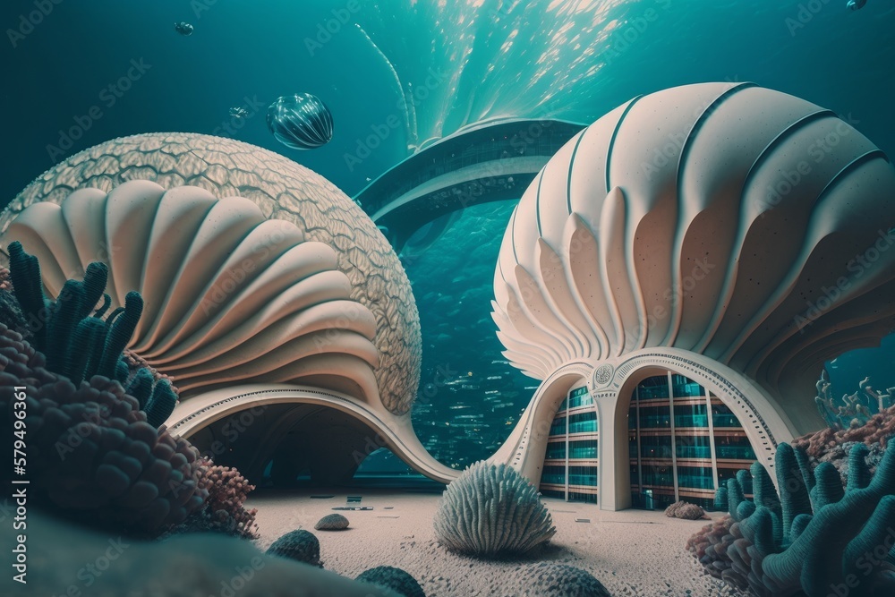 nDiscover the mesmerizing underwater city of seashell buildings ...