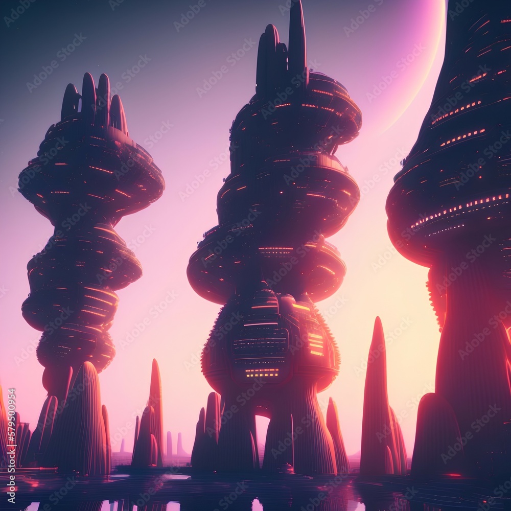 Alien cities, scifi, science fiction, other worlds, alien civilization ...