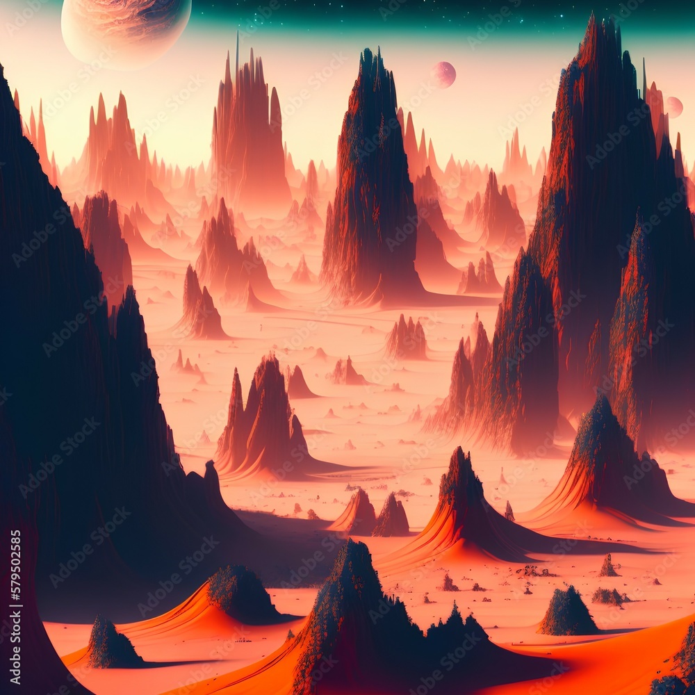 Alien worlds, vertical orientation, Martian cities, intergalactic ...