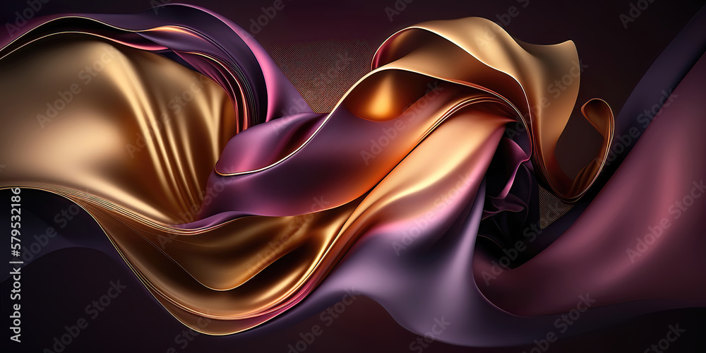 abstract colorful smooth silk background, generative ai Stock ...