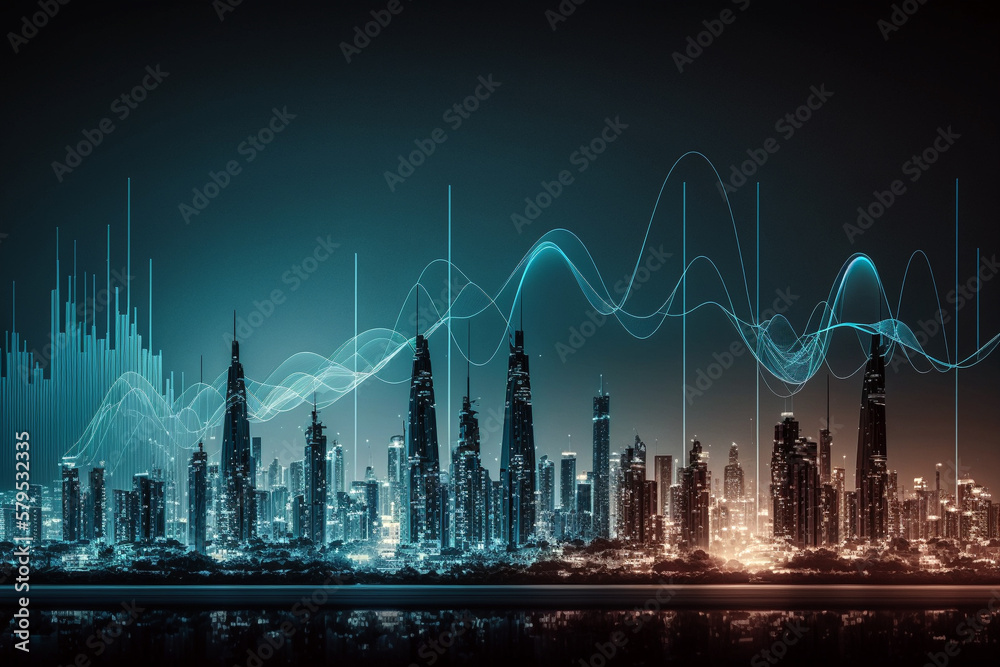 Smart advance city and big data connection technology visualization ...