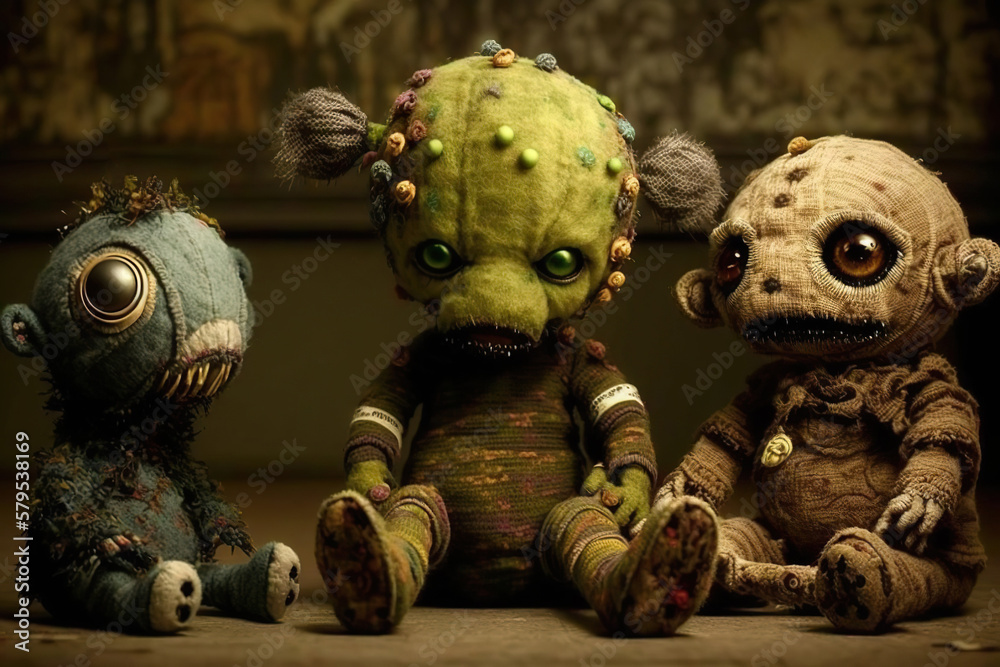 Zombie humanoid aliens teddy bears, concept of Apocalyptic Sci-Fi and ...