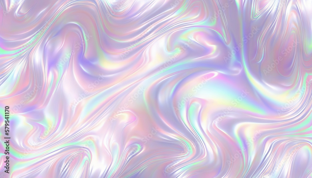 Seamless trendy iridescent rainbow foil texture. Soft holographic ...