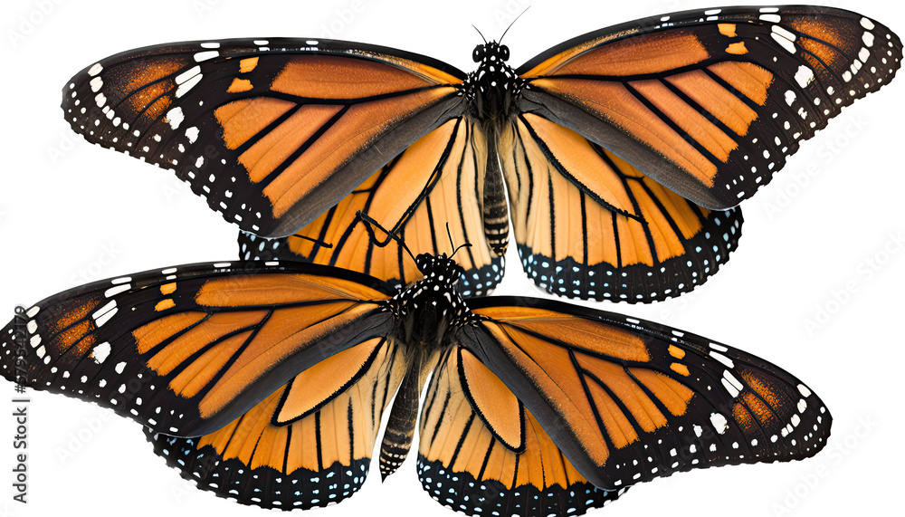 isolated deep orange swallowtail butterfly on flowers, macro, png ...