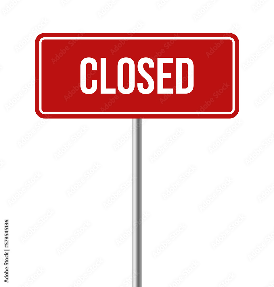 Closed Sign board with transparent background, We are closed sign, Red ...