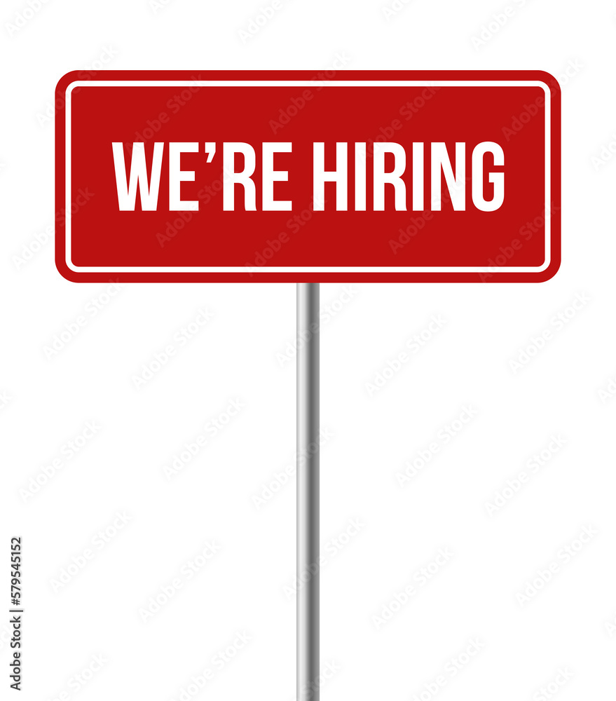 We are hiring sign board, Red Sign Board with we are hiring, We are ...
