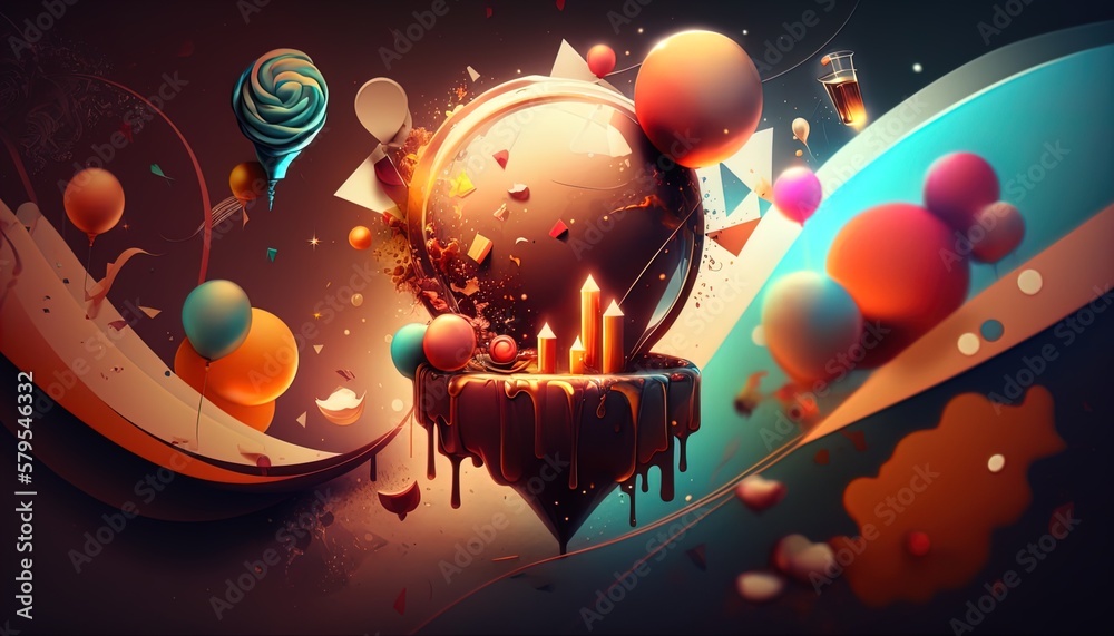 Celebration concept - abstract wallpaper about party, rave and fun in ...