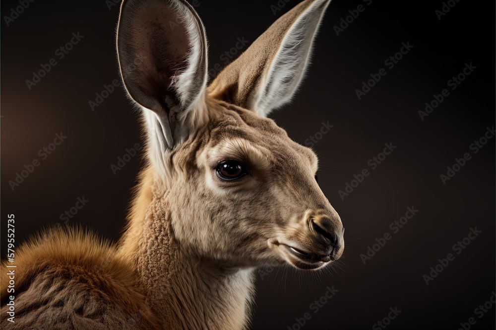 Kangaroo macro close up in the wildlife in 8K created with generative ...