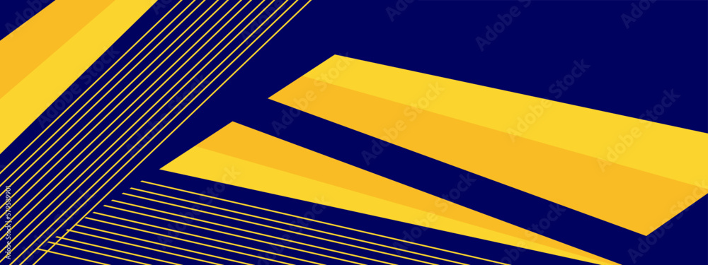 Abstract blue and yellow banner background Stock Vector | Adobe Stock