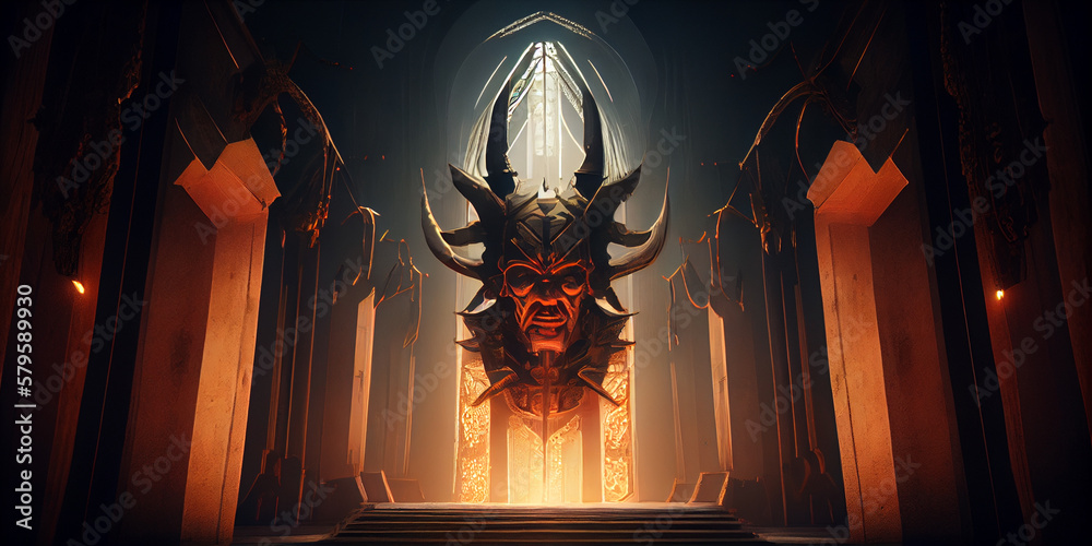 Demonic Temple - Digital Illustration - Generated by Artificial ...