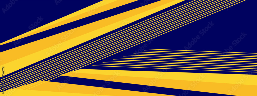 Abstract blue and yellow banner background Stock Vector | Adobe Stock