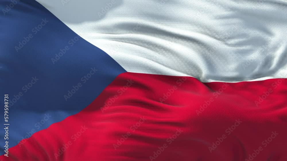 Czech republic flag is waving 3D animation. Czech republic flag waving ...