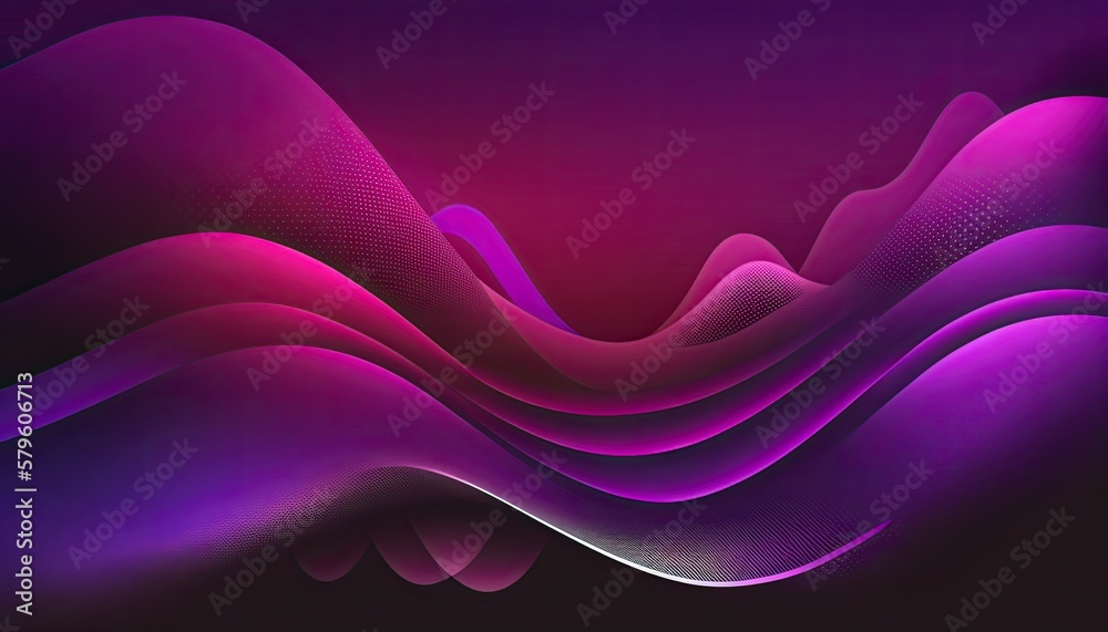 Purple and black background illustration with a wavy pattern and copy ...
