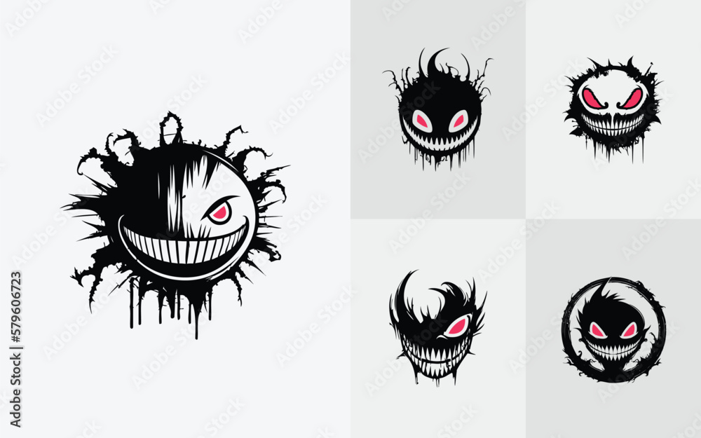 Creepy Black Smile