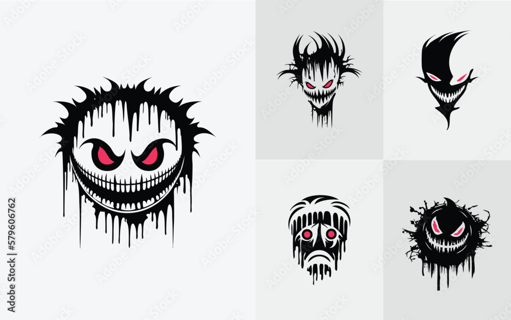Creepy Black Smile