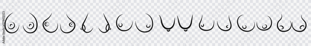 Breast oncology. Cancer of the female breast. Female breast vector ...