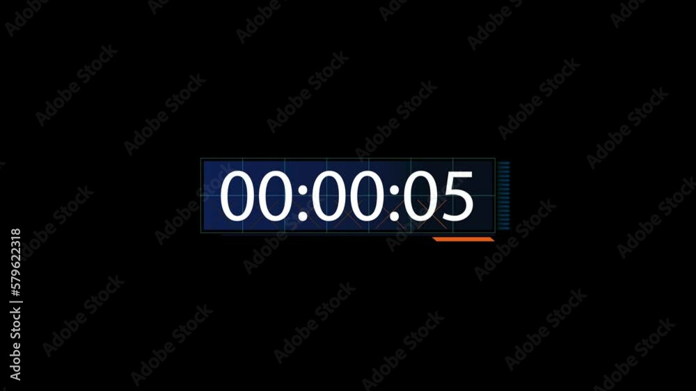 Digital Clock Countdown Timer - Minutes, Seconds, Milliseconds with ...