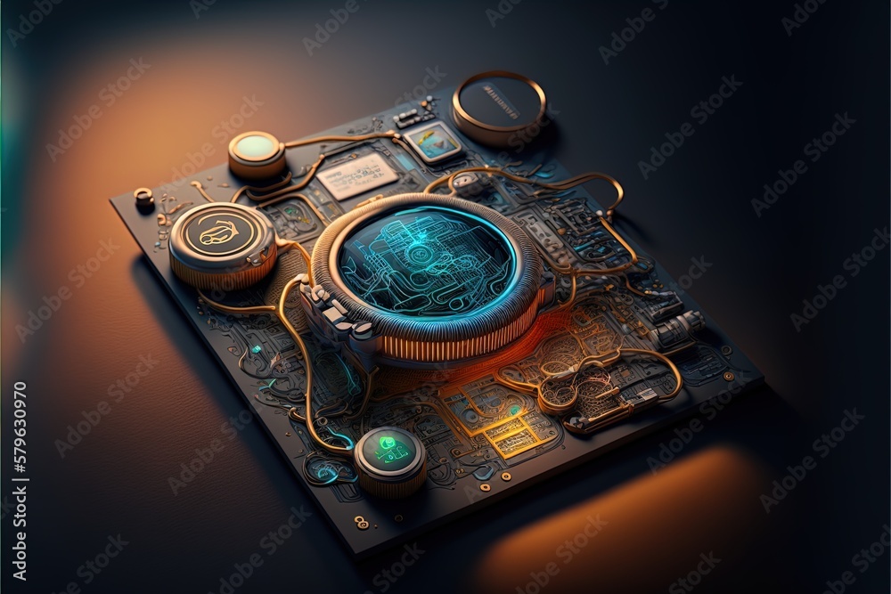 IOT - internet of things abstract concept in 8K created with generative ...