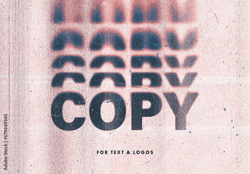 Printed Text Effect Mockup Stock Template | Adobe Stock