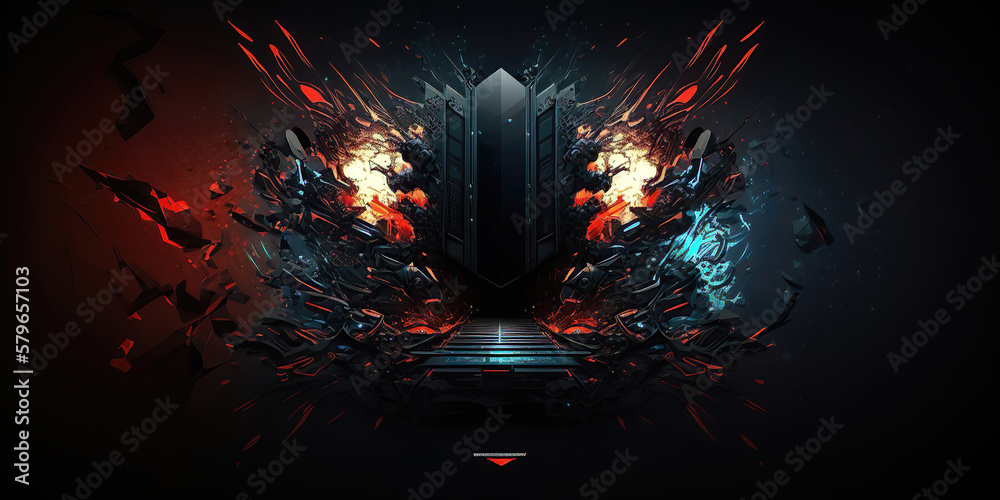 abstract dark gamer background, generative ai ilustração do Stock ...