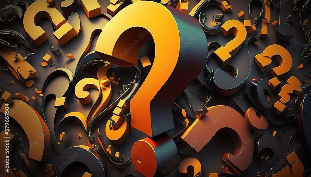 Abstract Question Mark Art