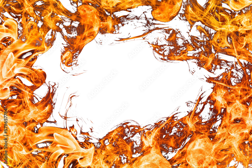 Fire flames burn overlay on transparent background Stock Photo | Adobe ...