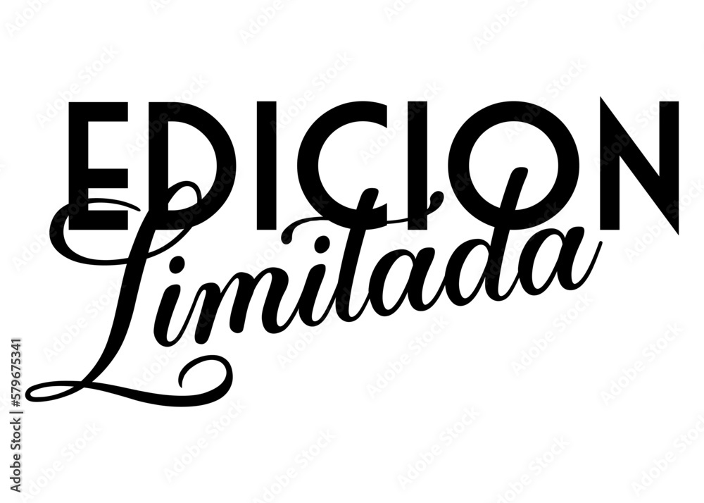 Logo aislado con letras de la frase Edición Limitada en texto ...