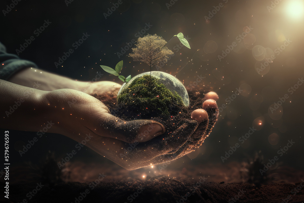 Ecology theme and banner use, earth day and clean planet. Sustainable ...