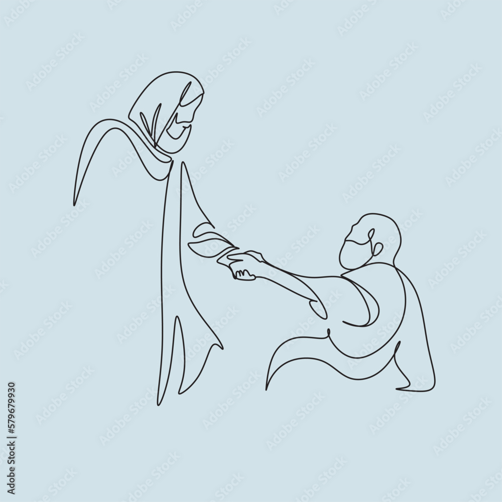 Continuous line drawing of Jesus Christ , linear style and Hand drawn ...